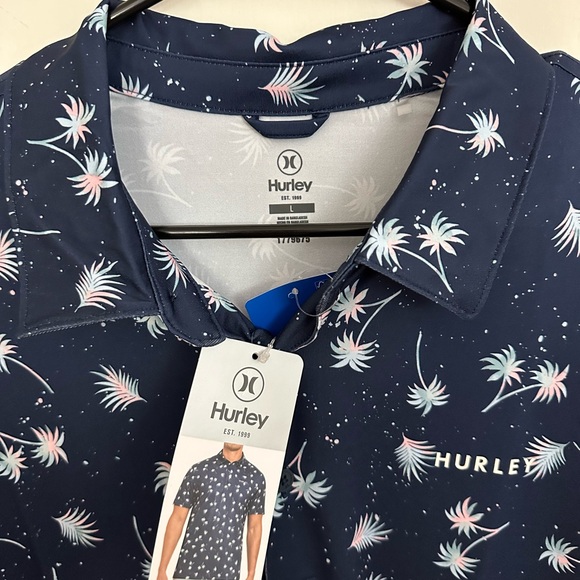 Hurley | Shirts | Mens Hurley Polyester Golf Polo Aloha Hawaiian Floral ...